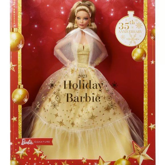 Mattel | Toys | Barbie 3 Signature 223 Holiday Collector Doll W Gold ...